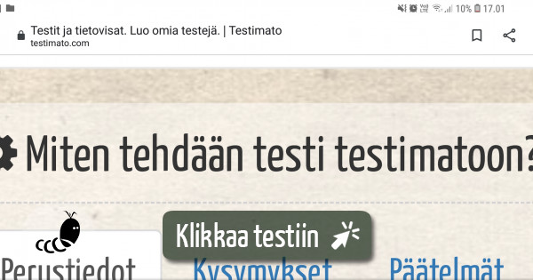 Testaa - Miten tehdään testi testimatoon? | Testimato
