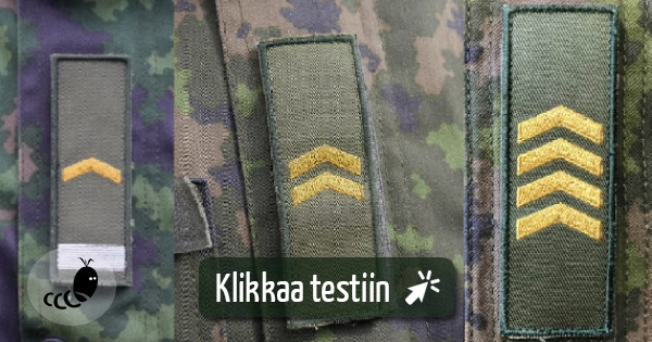 Testaa - Suomen Armeijan Arvomerkit (Vaikeustaso: Normaali) | Testimato
