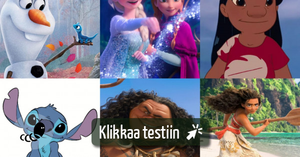 Testaa - Mikä Disney hahmo olet? | Testimato